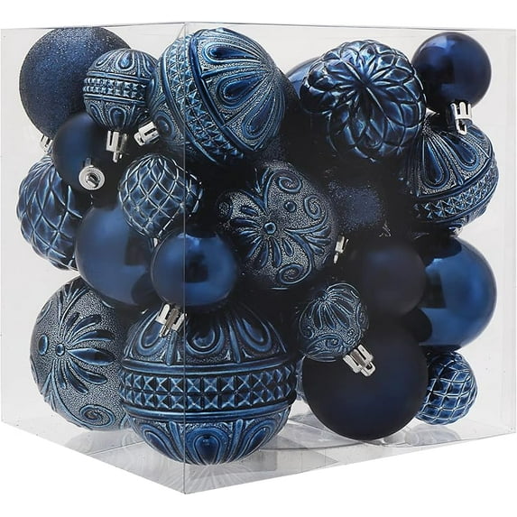 Christmas Ball Ornaments Champagne Christmas Tree Decorations with Hang ...