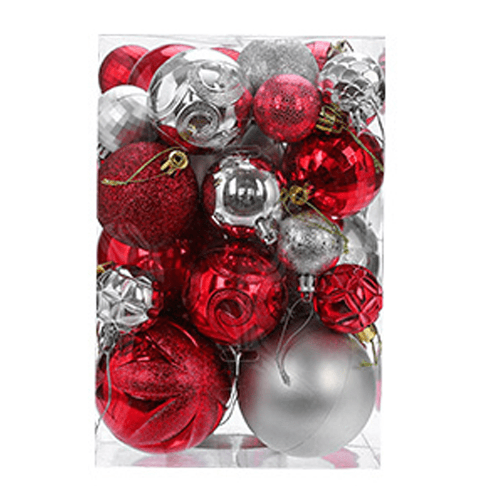 Christmas Ball Ornaments Christmas Tree Decorations Set Shatterproof ...