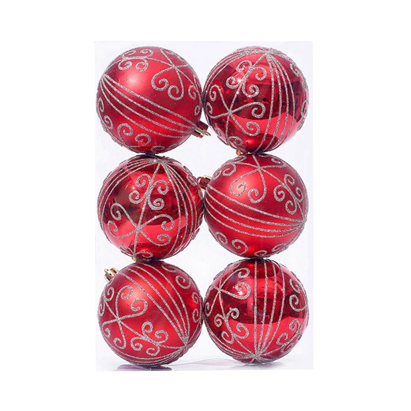 Christmas Ball Ornaments Large Red 4.7" Big Shatterproof Decorations ...