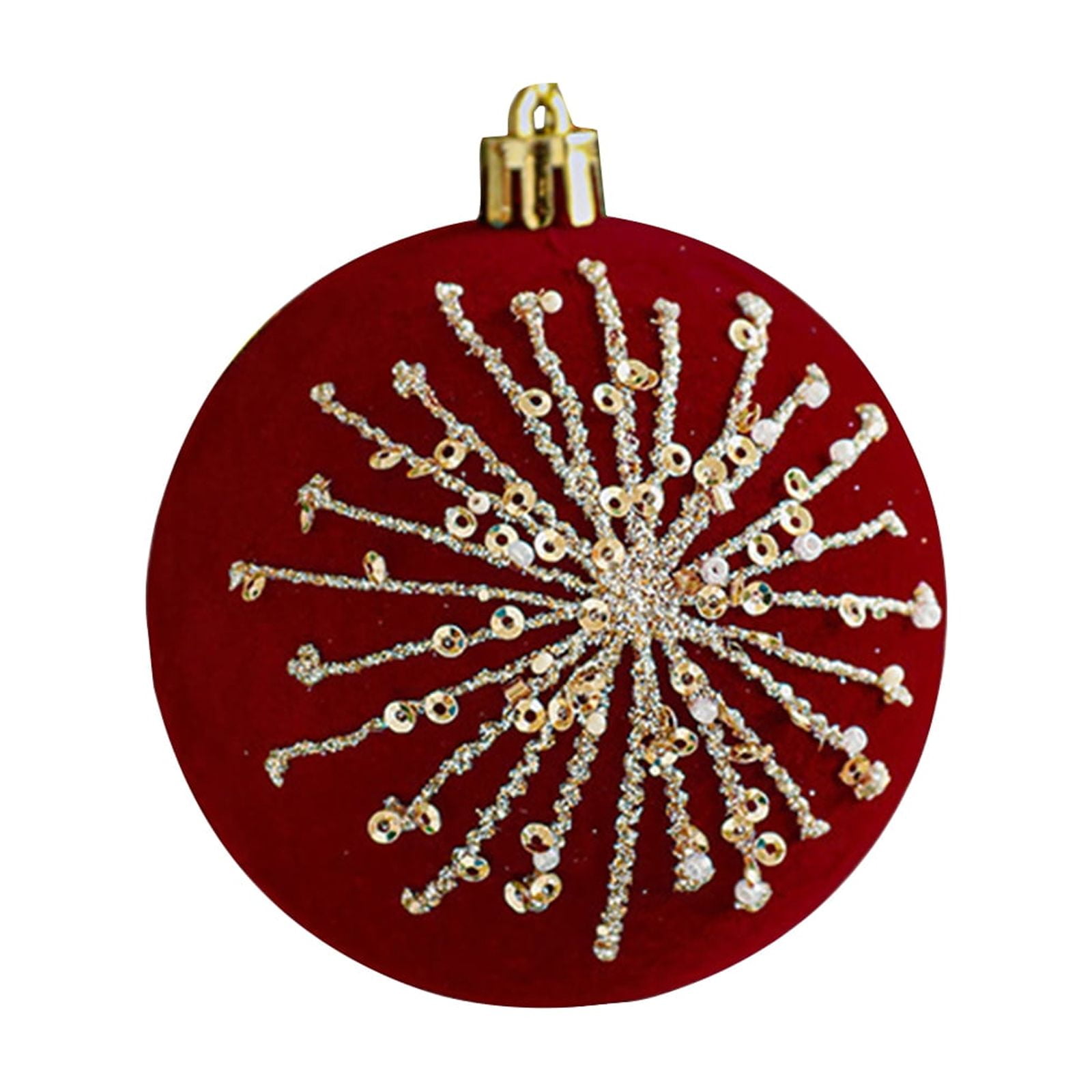 Christmas Ball Ornaments Xmas Tree Decorations,Flocked Christmas ...