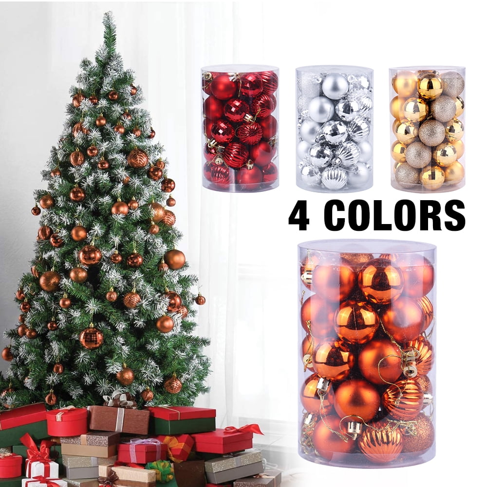 Christmas Ball,Shatterproof Ball Ornament Set Seasonal Holiday Wedding ...