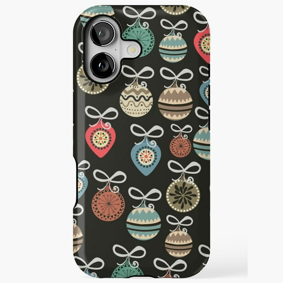 Christmas Ball and Ribbon Festive Ornament Pattern Case for iPhone 17 ...