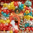 Christmas Balloon Arch Kit, Pearl Red Teal Blue Gold Silver Balloons ...