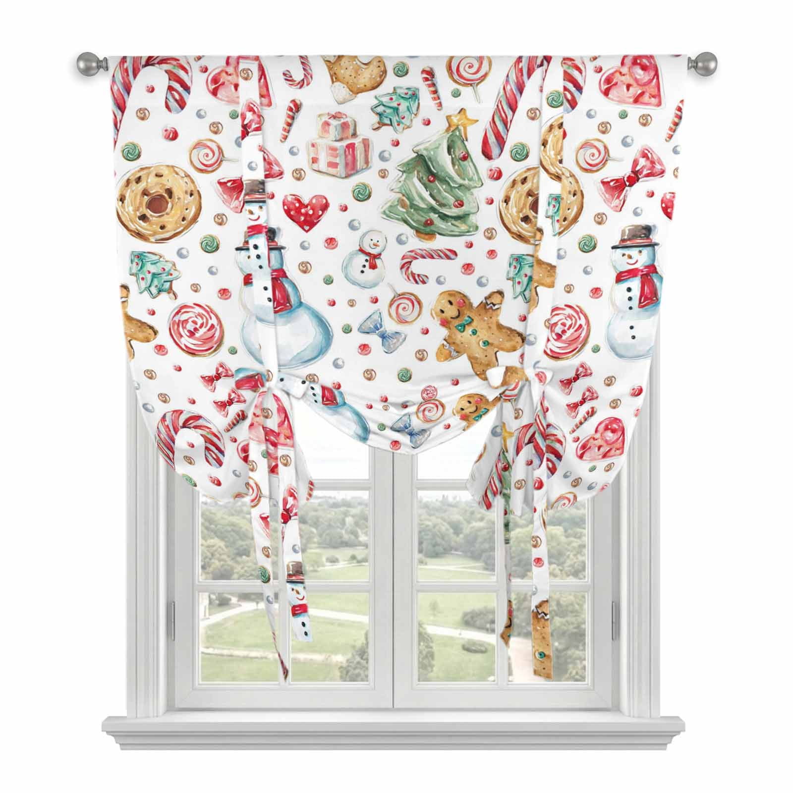 Christmas Balloon Curtains for Windows, Bedroom Curtains 54 Inch Length ...