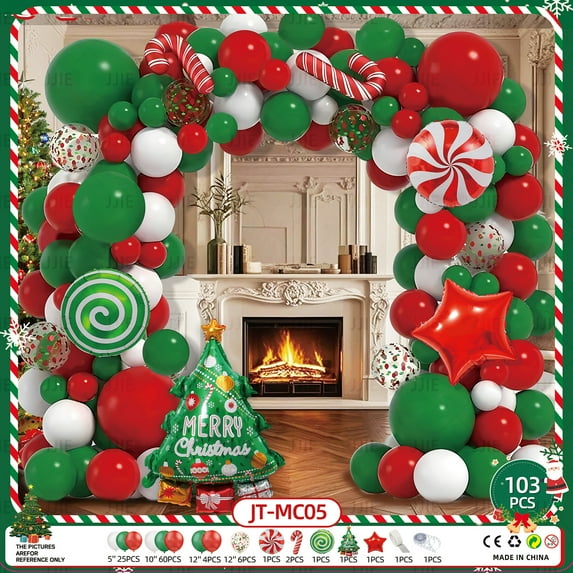 Christmas Balloon Tree Kit, DIY Arch Decoration for Indoor Outdoor ...