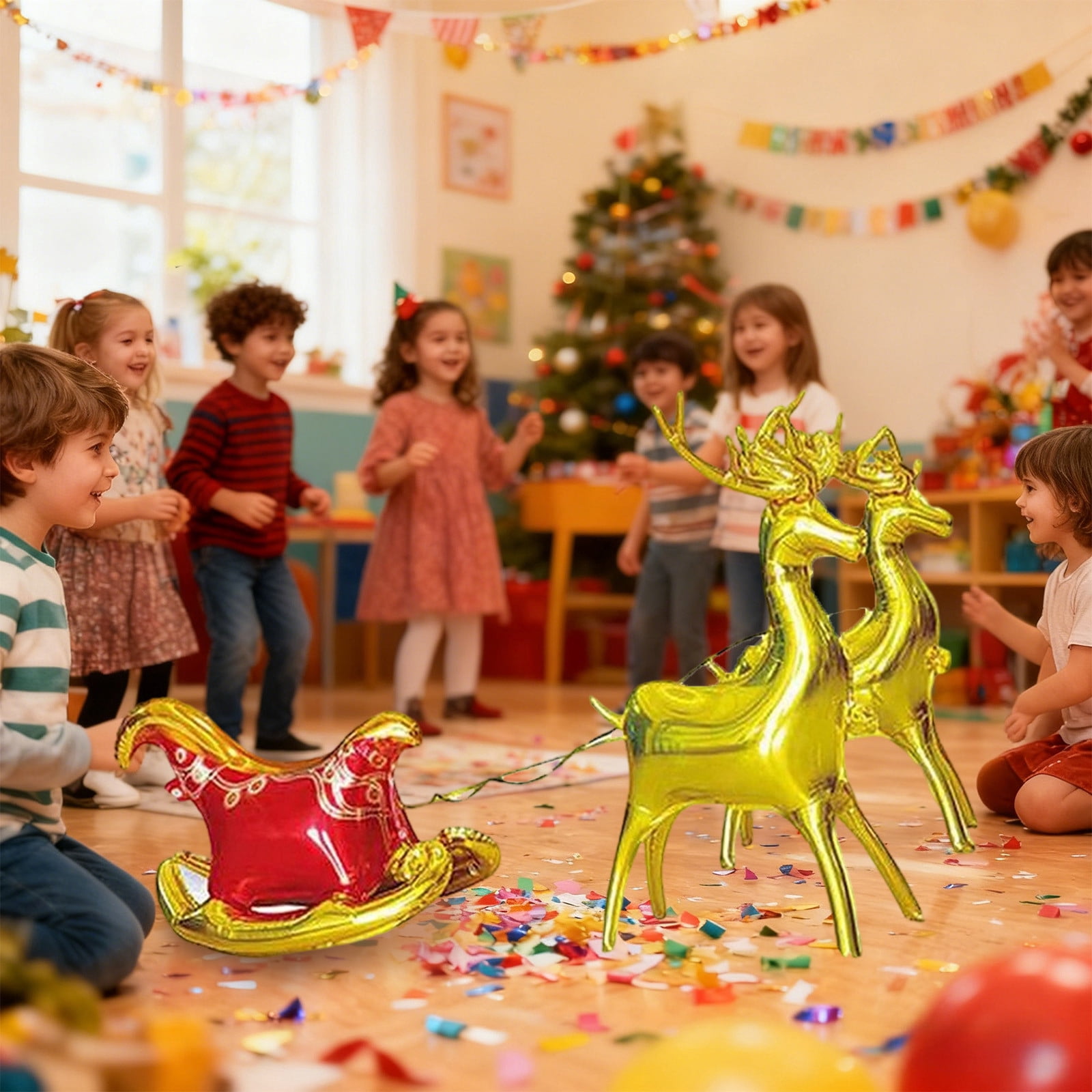 Christmas Balloons,3PC Christmas Foil Balloons Reindeer Balloon Santa's ...