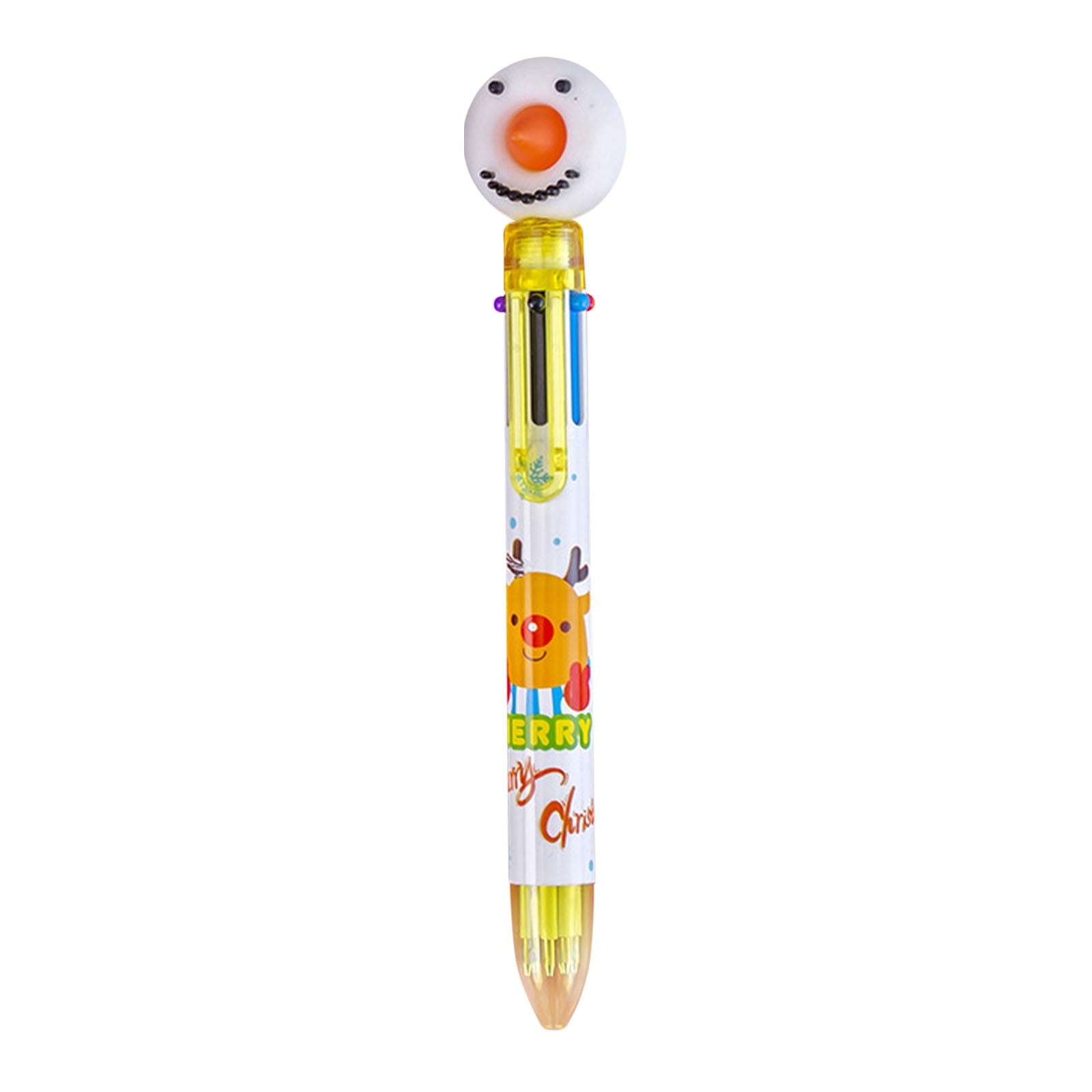 Christmas Ballpoint Pen Push Type 6-in-1 Multicolor Ballpoint Pen 6 ...