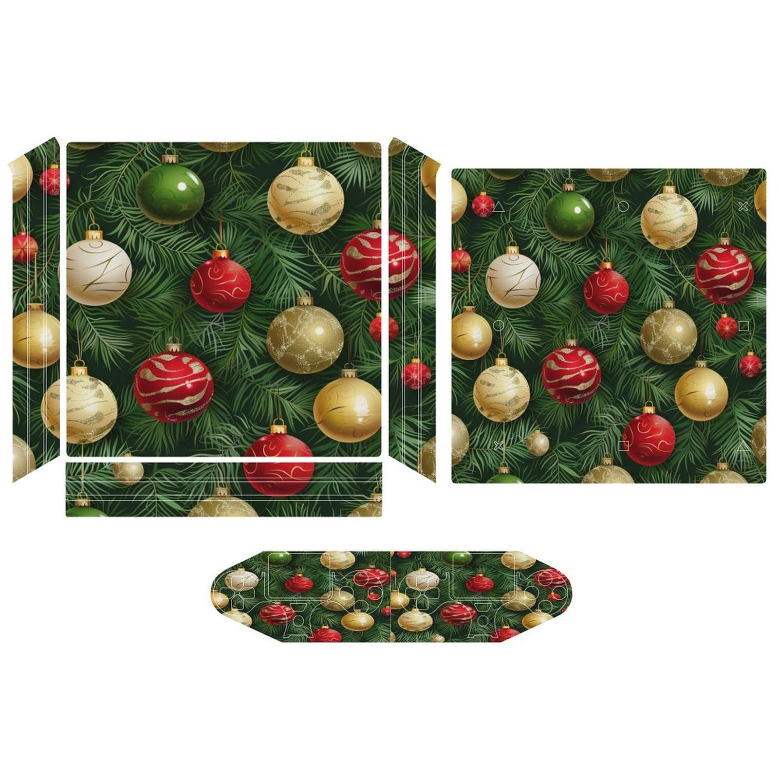 Christmas Balls Colorful PS4/PS4 Pro/PS4 Slim Skin Sticker For Console ...