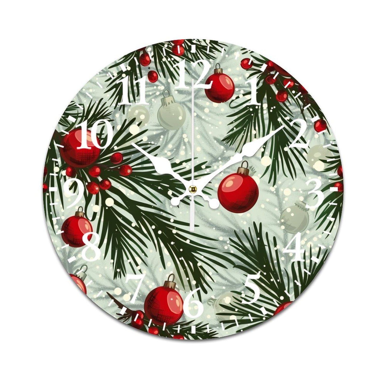 Christmas Balls Colorful Wall Clock Modern Design Clocks Wall Hanging ...
