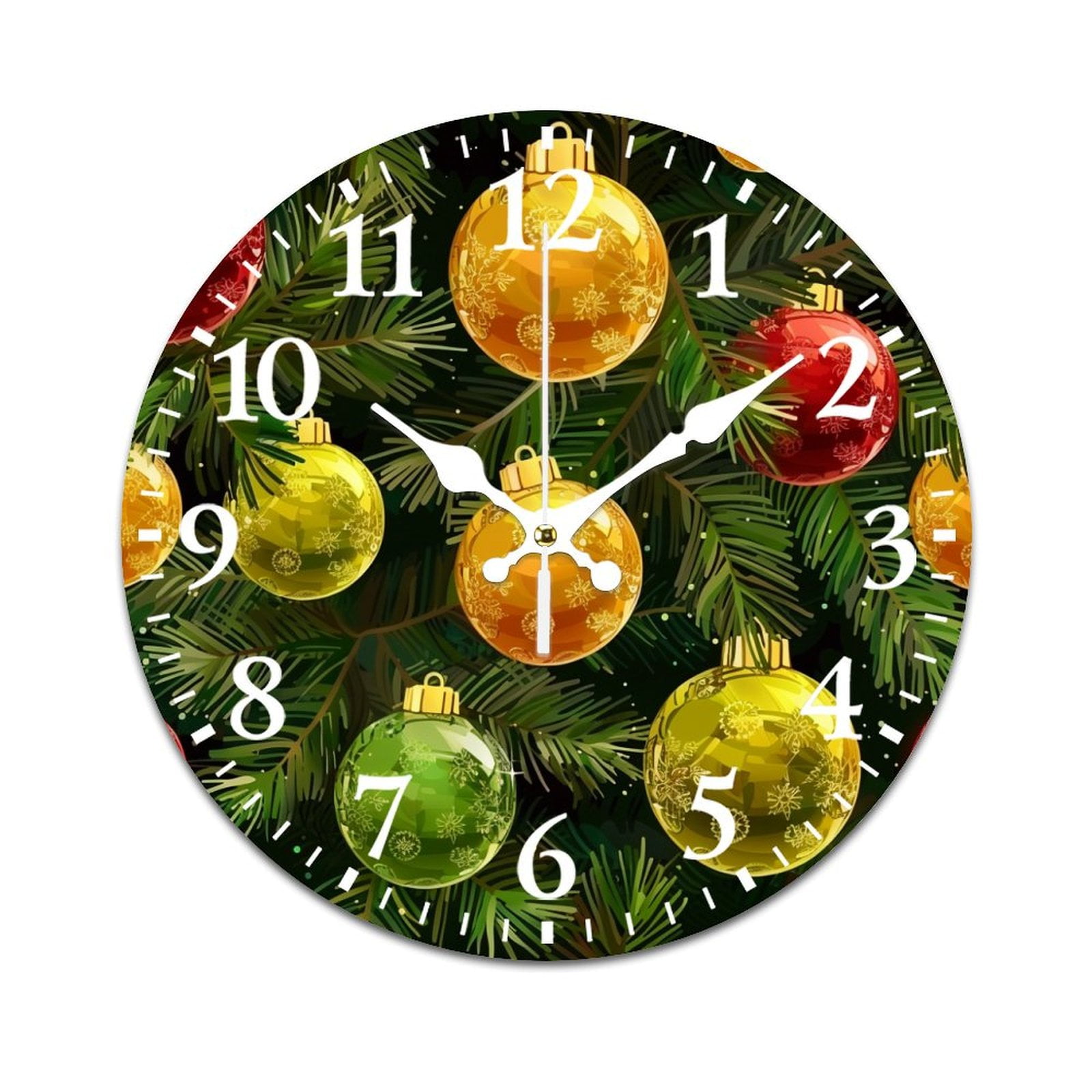 Christmas Balls Colorful Wall Clock Modern Design Clocks Wall Hanging ...