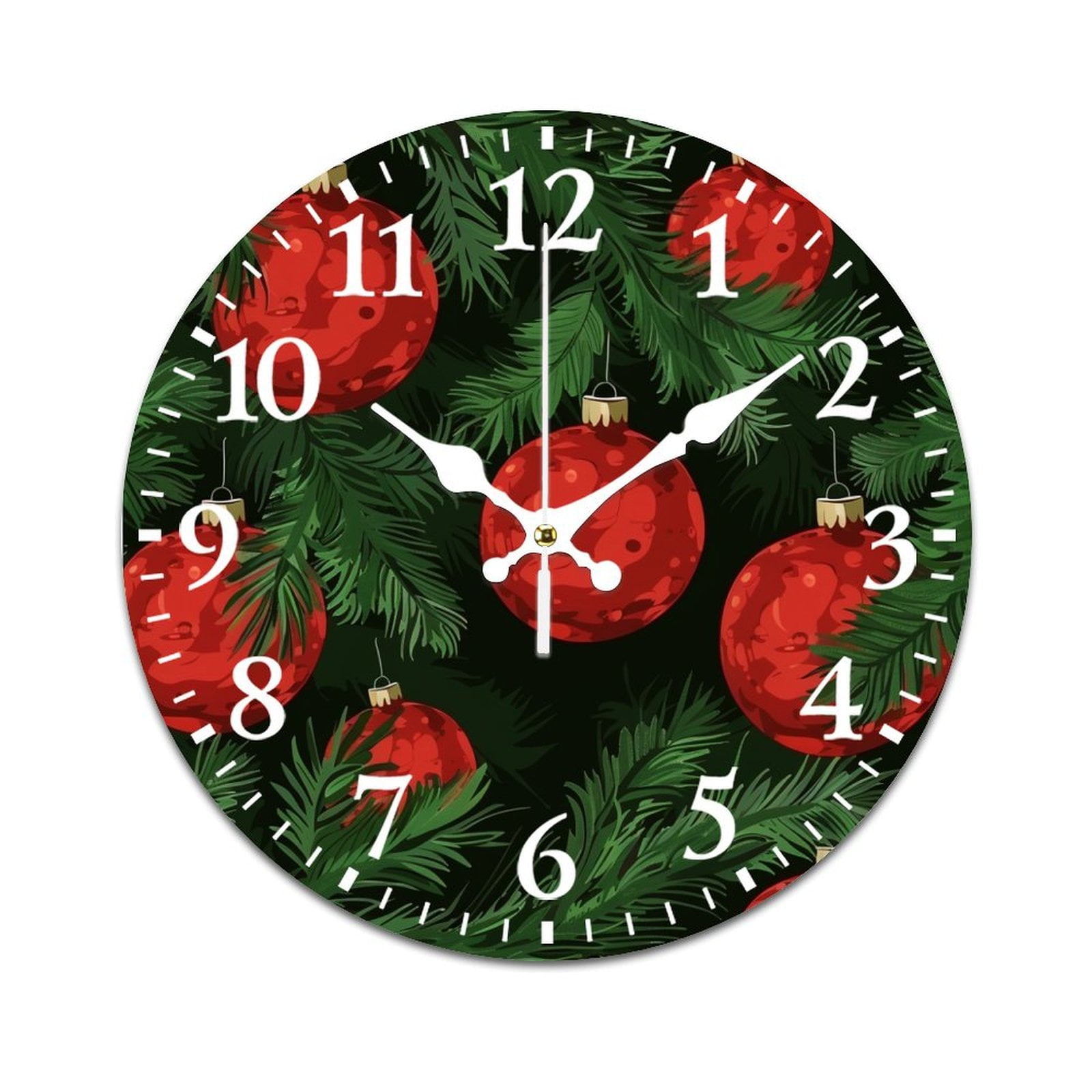 Christmas Balls Colorful Wall Clock Modern Design Clocks Wall Hanging ...