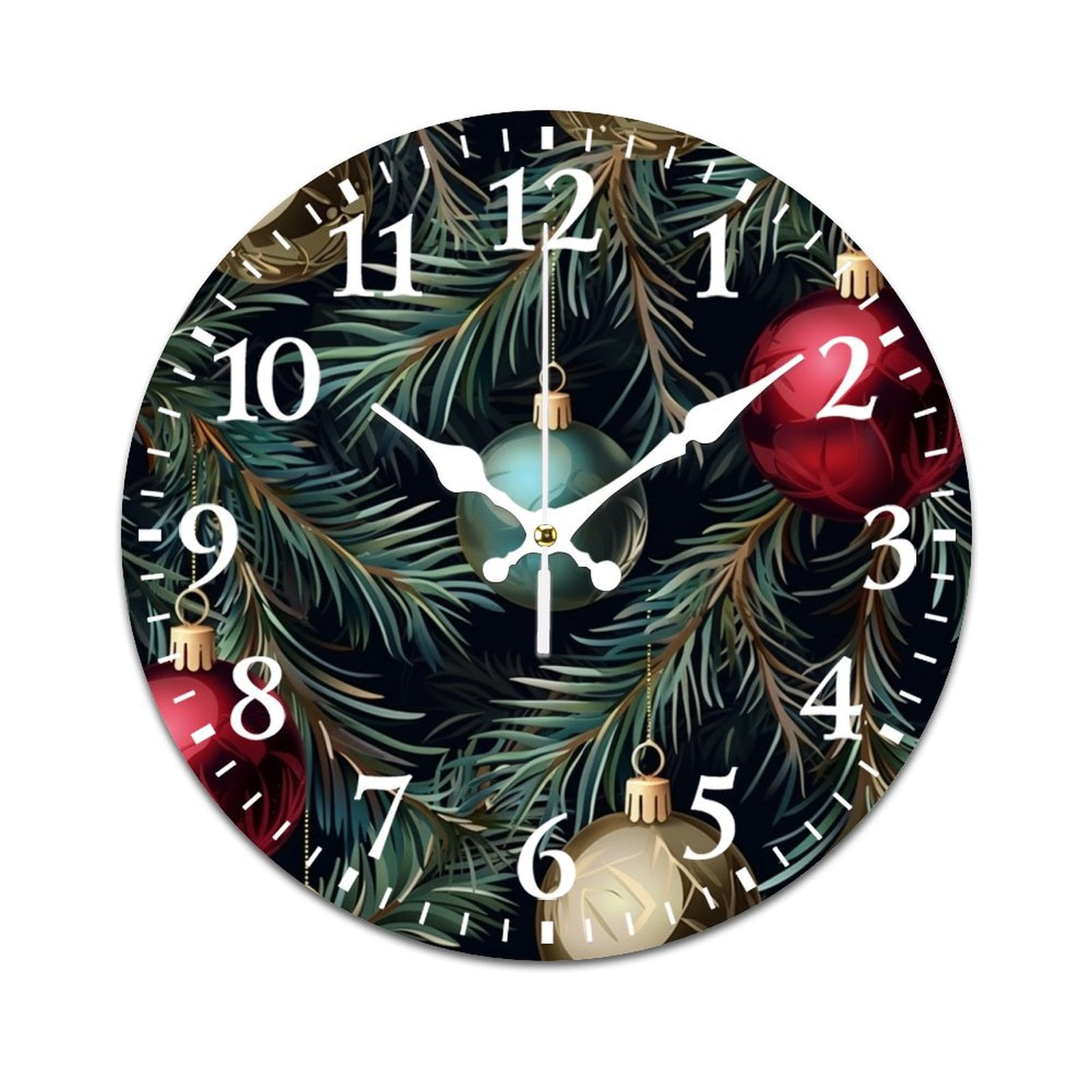 Christmas Balls Colorful Wall Clock Modern Design Clocks Wall Hanging ...