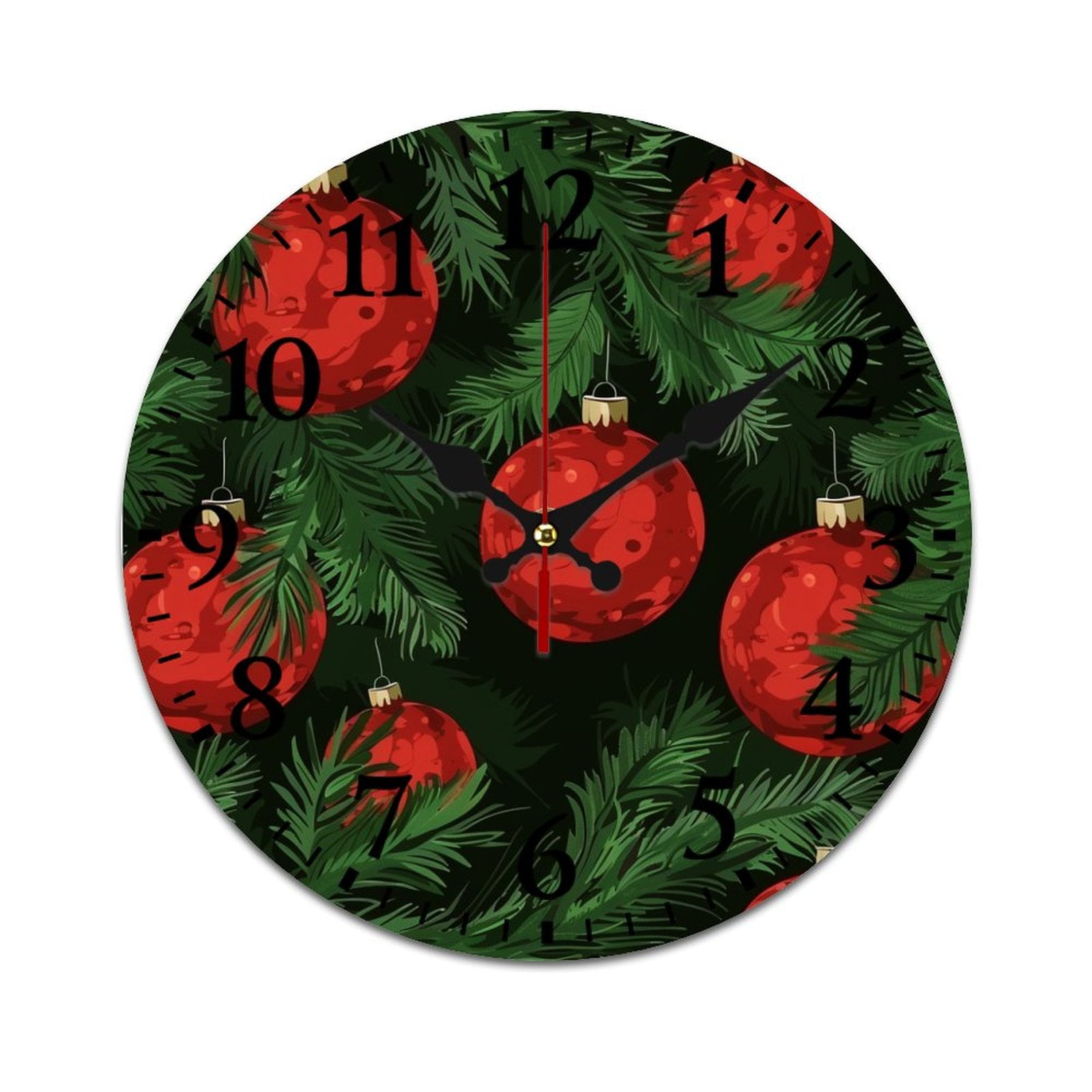Christmas Balls Colorful Wall Clock Modern Design Clocks Wall Hanging ...