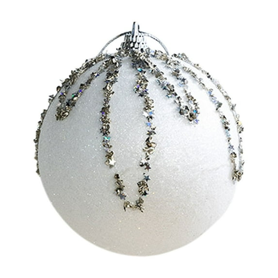 Christmas Balls Decoration 8cm White Foam Balls Shaped Balls Hangings ...