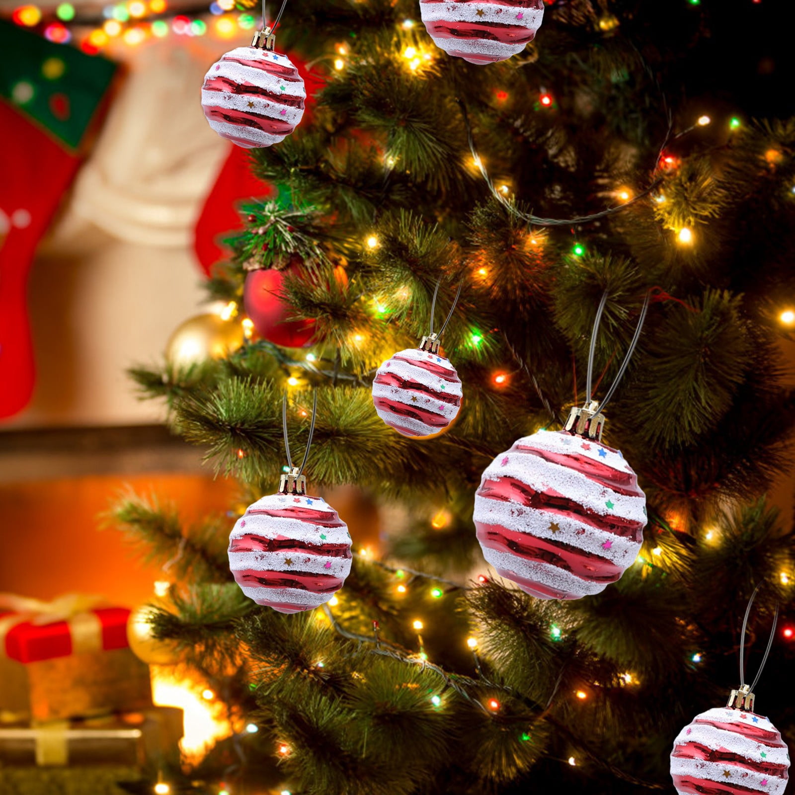 Christmas Balls Decorations, Christmas Decoration Balls Set 6 Pcs ...