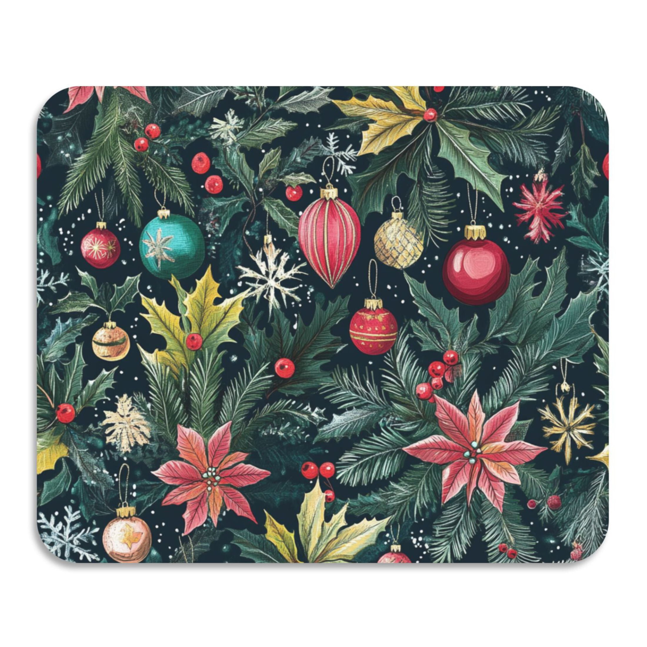 Christmas Balls Leaves Dish Drying Mat Water Absorbent Non Slip Heat ...