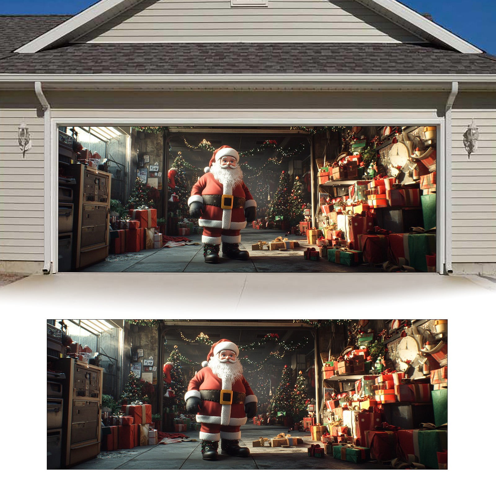 Christmas Banner Garage Door Decorations Christmas Decoration Winter ...