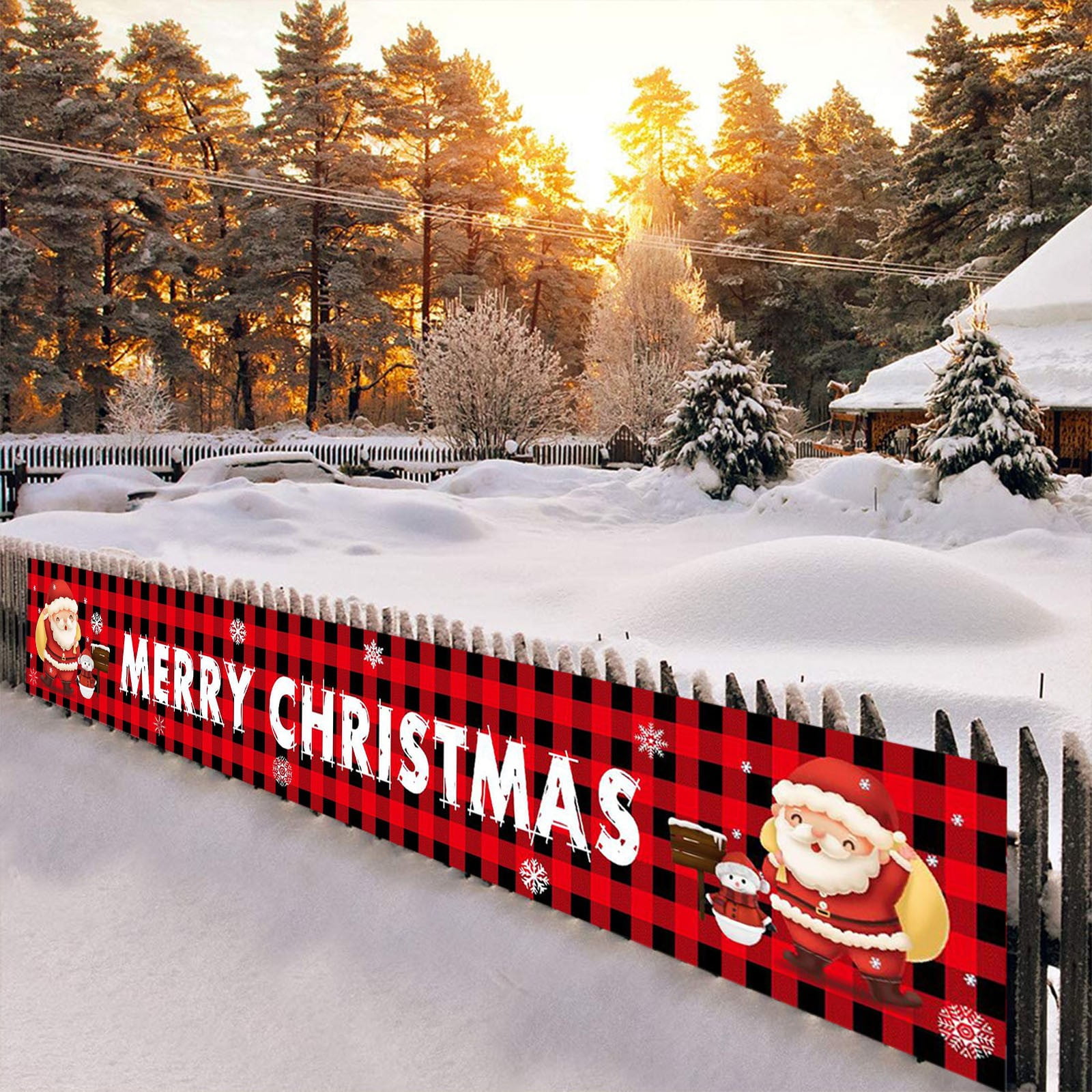 Christmas Banners Christmas Fence Banner Large Merry Christmas Banner ...