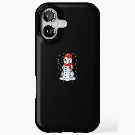 Christmas Baseball Snowman Ice Cream Art Phone Case for iPhone 17 ...
