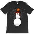 Christmas Basketball Funny Basketball Snowman Christmas Tee Holiday ...