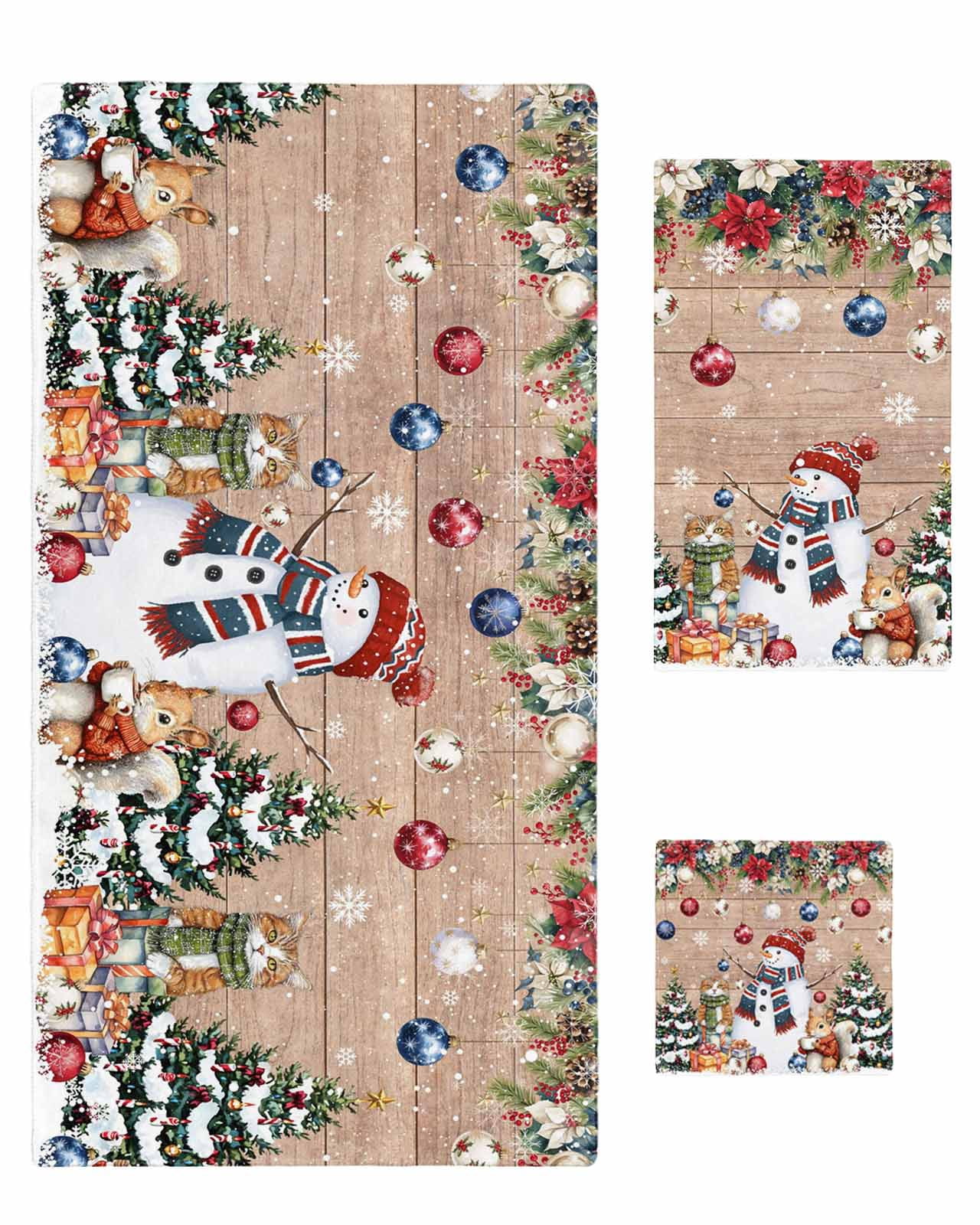 Christmas Bath Towels for Bathroom Set,Luxury Microfiber Towels Gifts ...