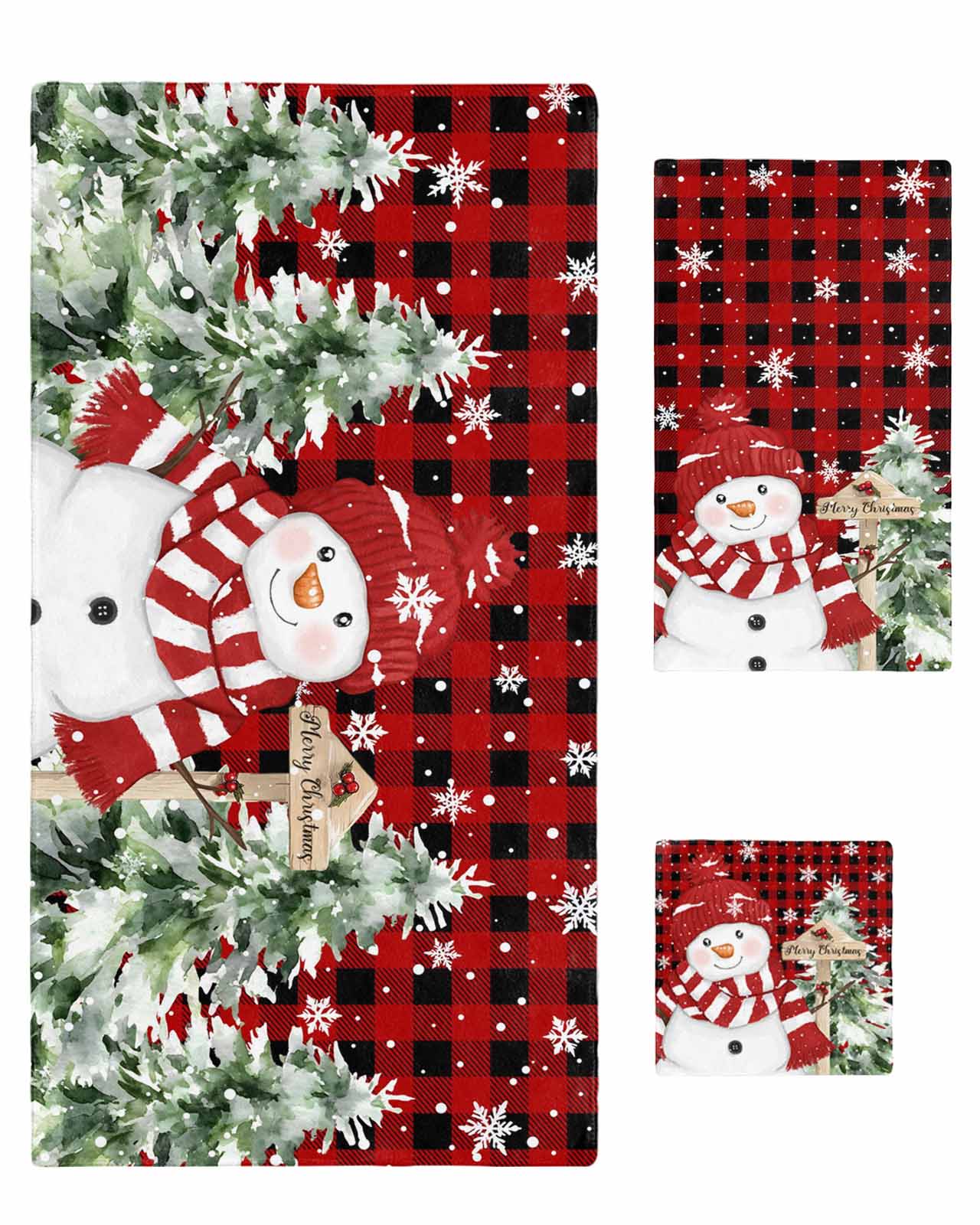 Christmas Bath Towels for Bathroom Set,Luxury Microfiber Towels Gifts ...