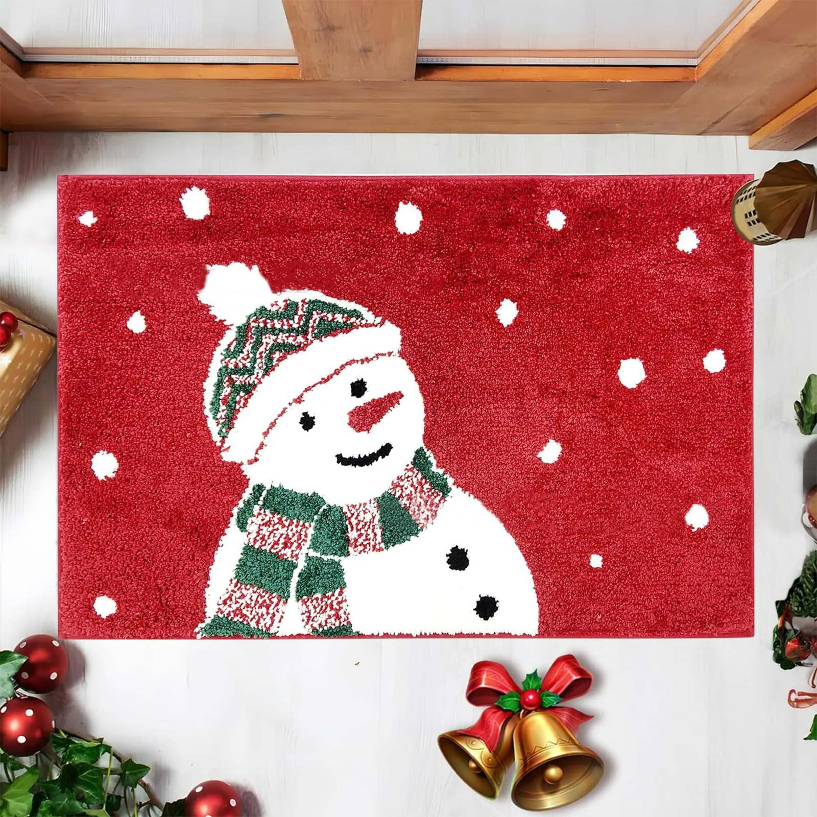 Christmas Bathroom Carpet Christmas Bathroom Mat Carpet Kitchen Carpet ...