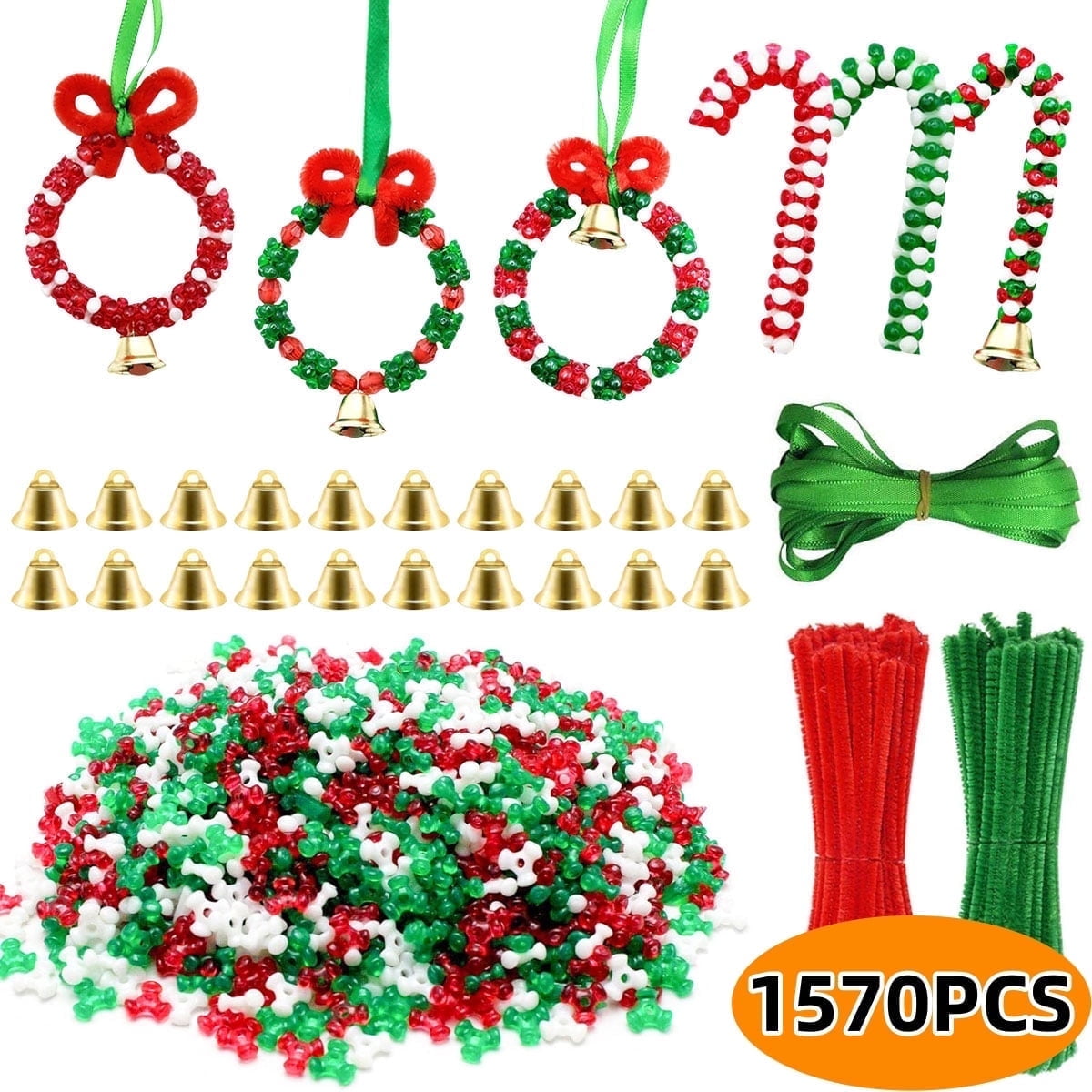 Christmas Beads for Craft Christmas Tri Beads Ornament Kit Christmas ...