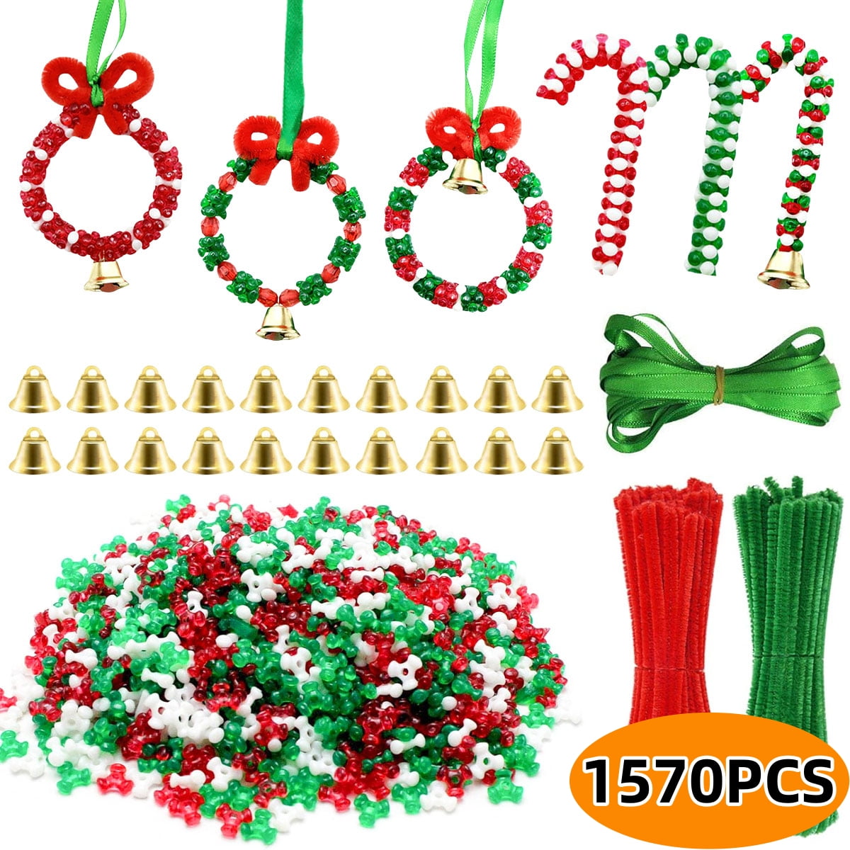 Christmas Beads for Craft Christmas Tri Beads Ornament Kit Christmas ...