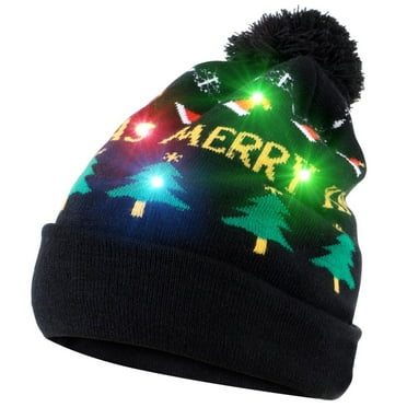 BadPiggies Christmas LED Light-up Knitted Hat Beanie Cap Lovely Colours ...