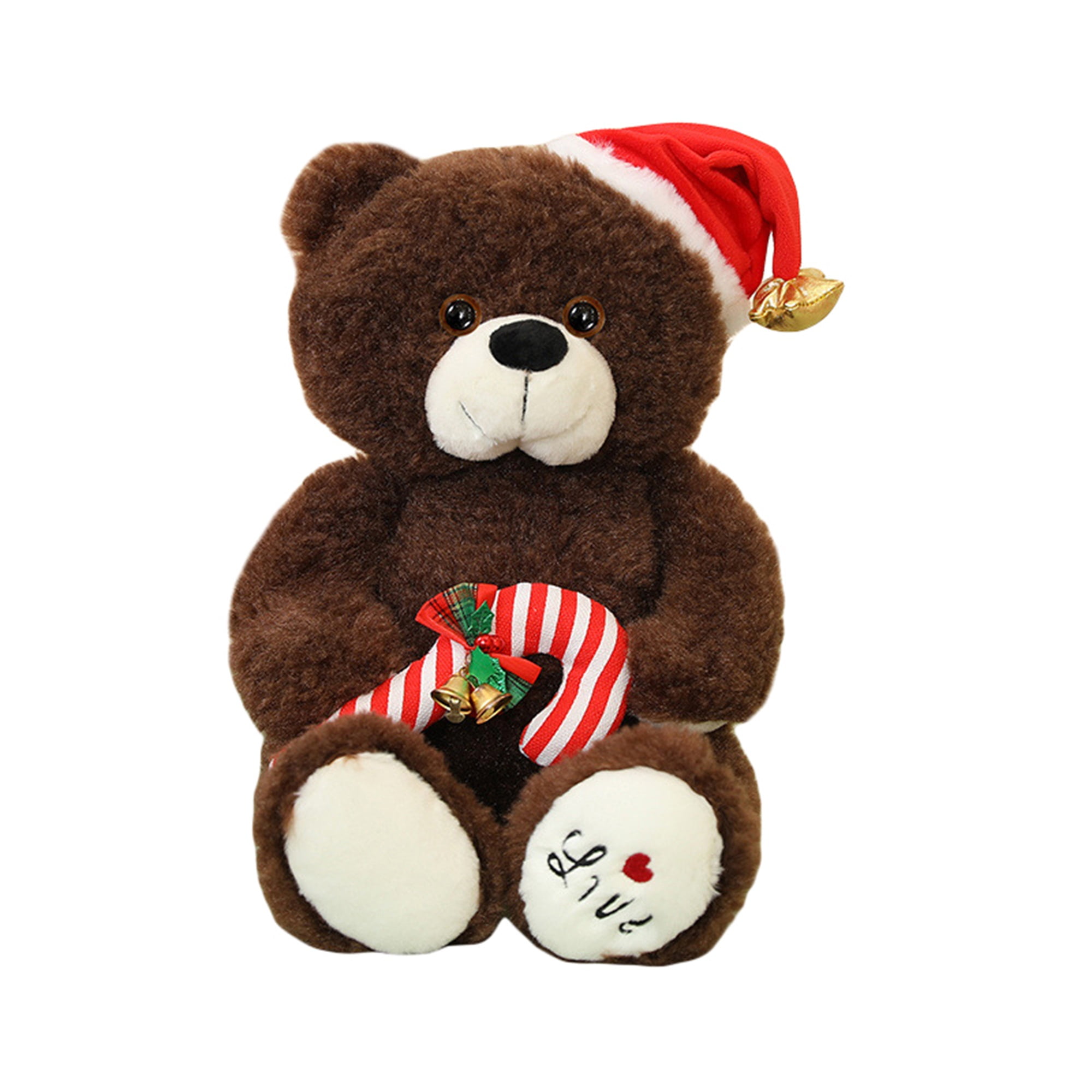 Christmas Bear Stuffed Animal Plush Toy with Candy/Gift/Wreath Xmas ...