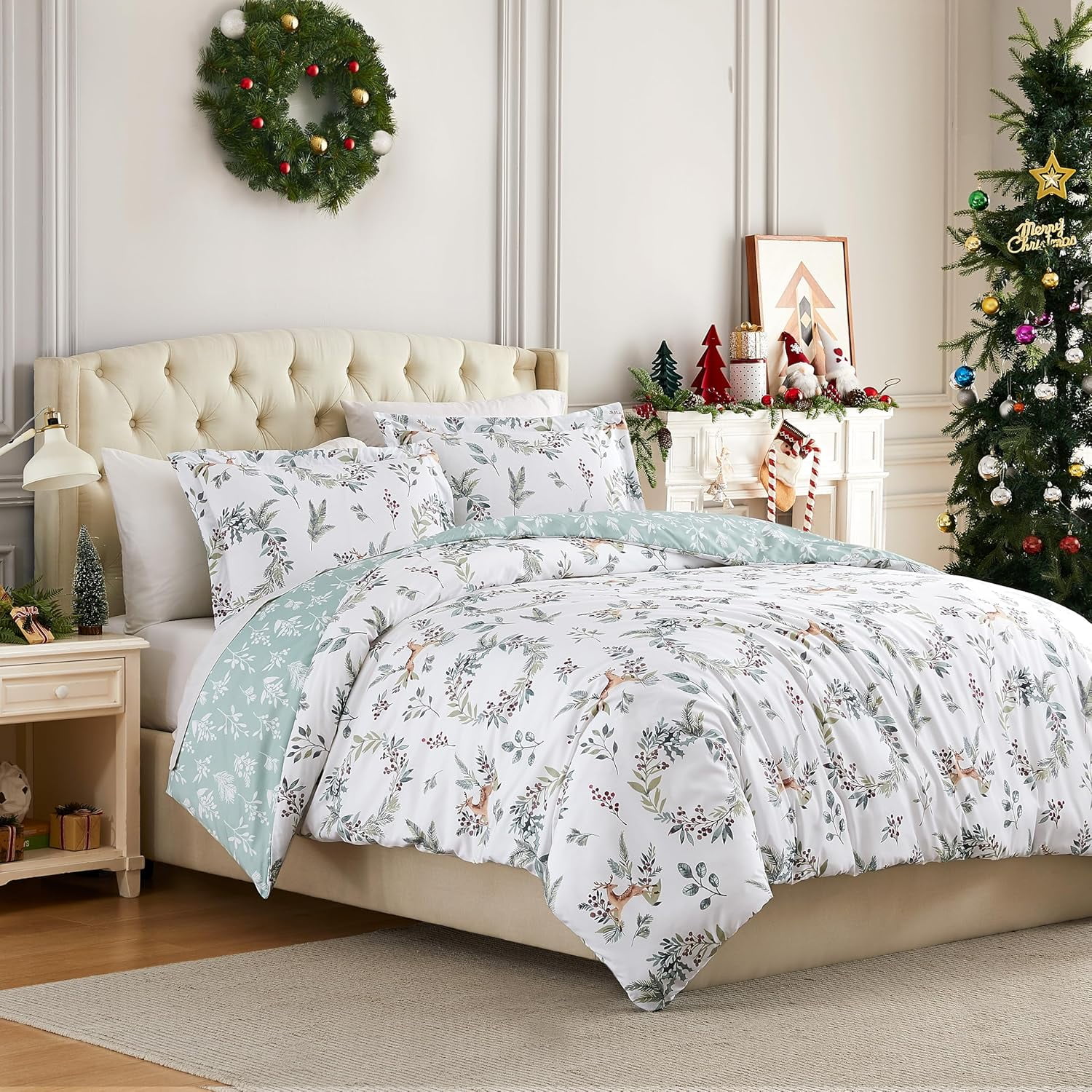 Christmas Bedding, Duvet Cover/Full Size Comforter Cover with 2 Pillow ...