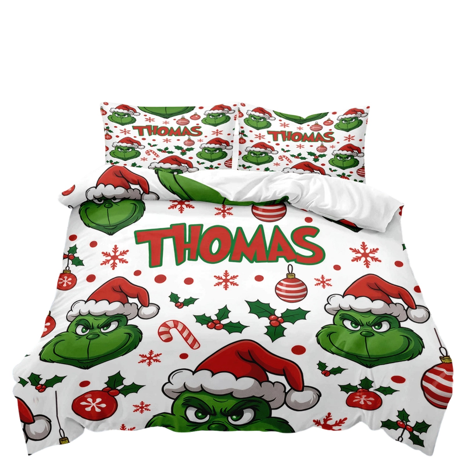 Christmas Bedding, Grinch Bedding, Grinch Comforter, Three Piece ...