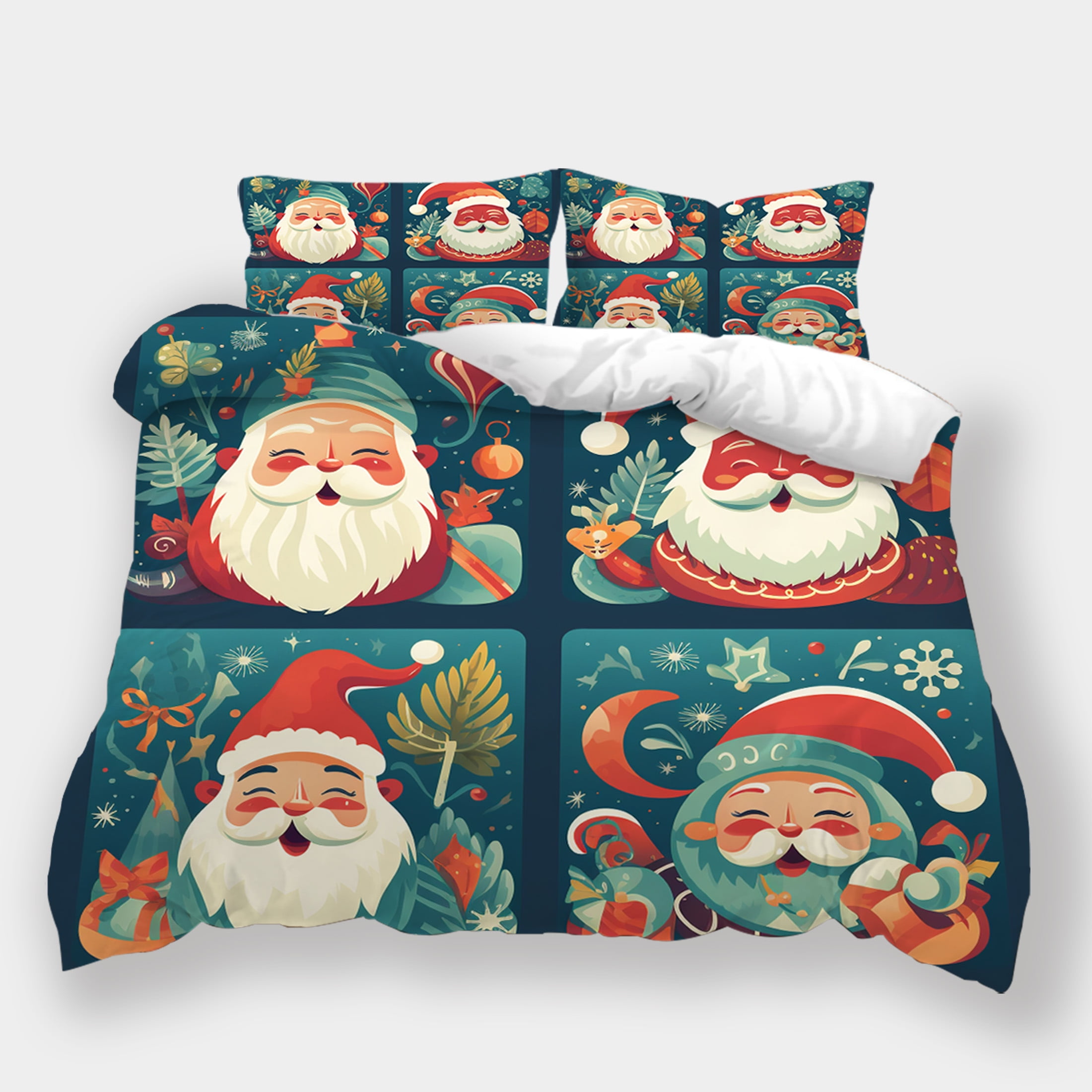 Christmas Bedding Suit Cartoon Bedspreads Kid Festival Bed Gift Santa ...