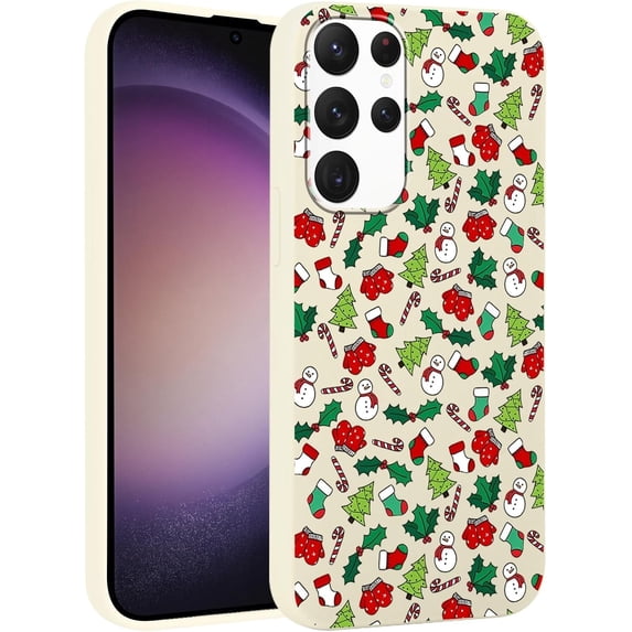 Christmas Beige Print Phone Case for Samsung Galaxy A36 6.64", with ...