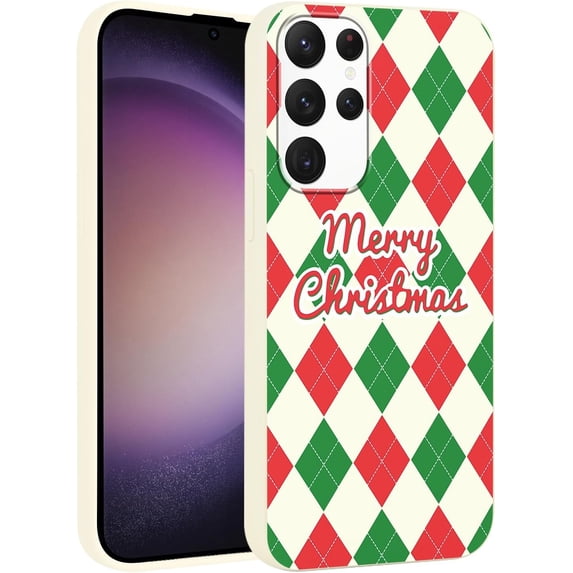 Christmas Beige Print Phone Case for Samsung Galaxy S23 5G 6.1 ...
