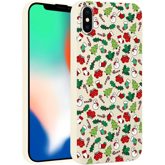 Christmas Beige Print Phone Case for iPhone XR 6.1", with Aesthetics ...