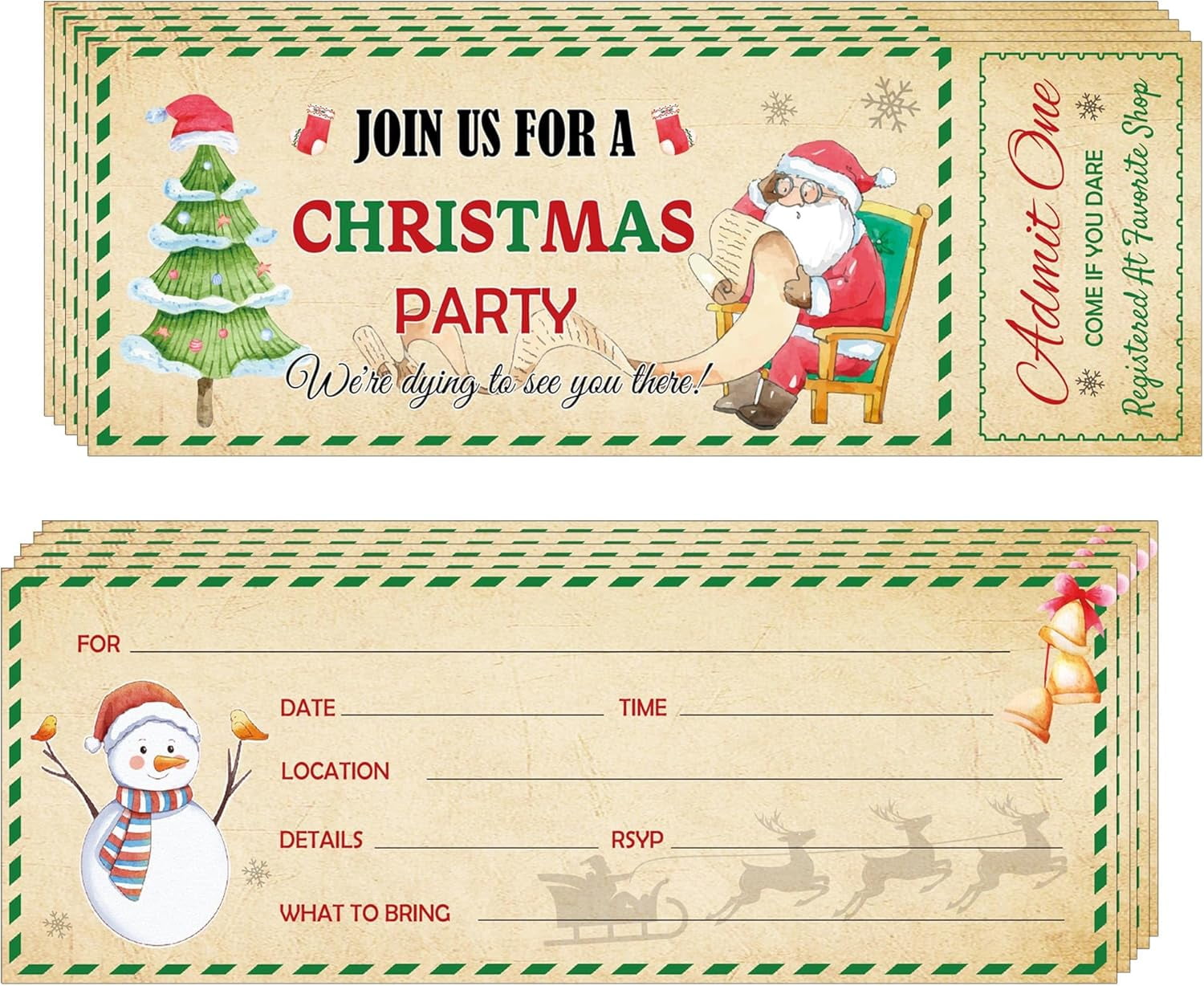 Christmas Believe Train Ticket Invitations Card Vintage Believe Train ...