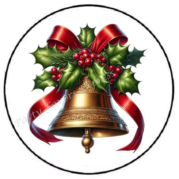 Christmas Bell Stickers Party Favors Phone Decal Water Bottle Stickers ...