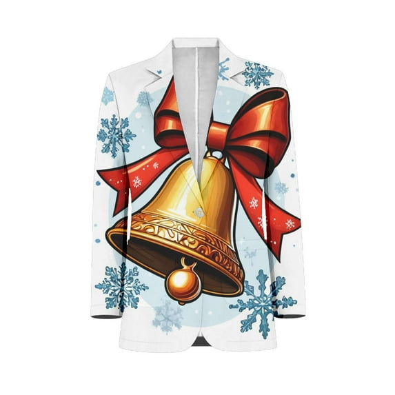Christmas Bell With Red Bow Men Blazers Slim Clothing Summer Jacket Man ...