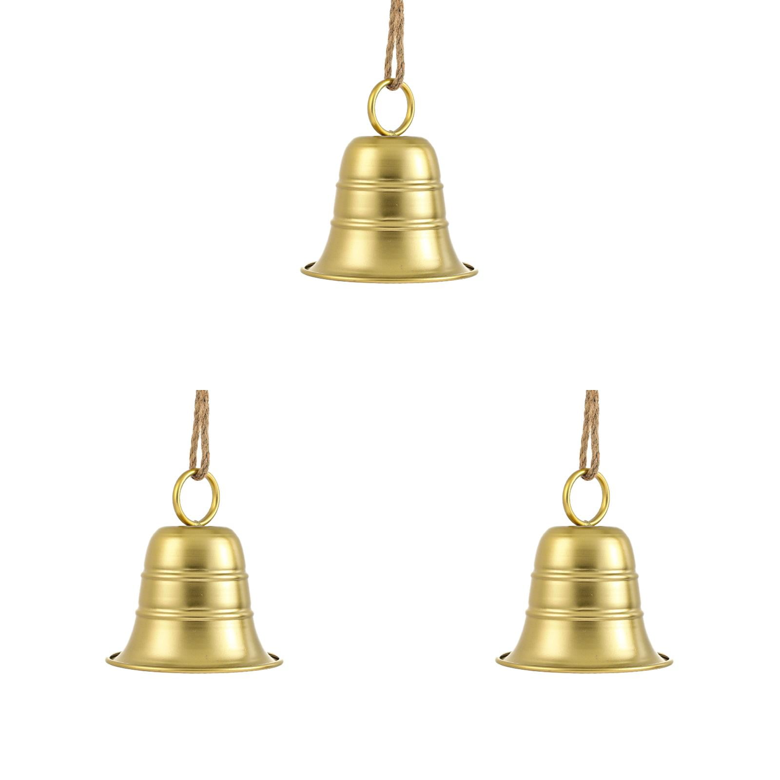 Christmas Bells, Vintage Christmas Decor, Gold Bells Ornaments with ...