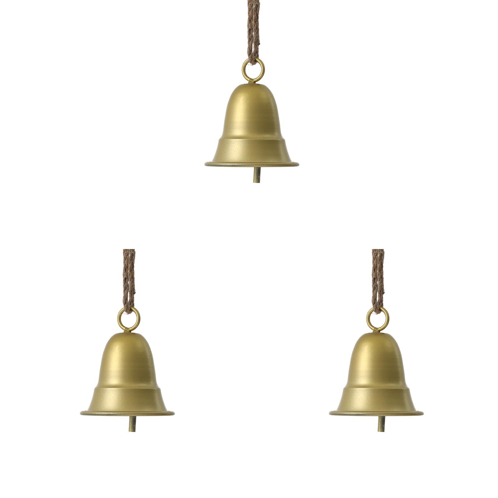 Christmas Bells, Vintage Christmas Decor, Gold Bells Ornaments with ...