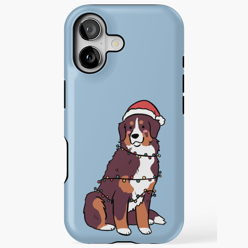 Christmas Bernese Dog Art Case for iPhone 11 12 13 14 15 16 17 Pro Max ...