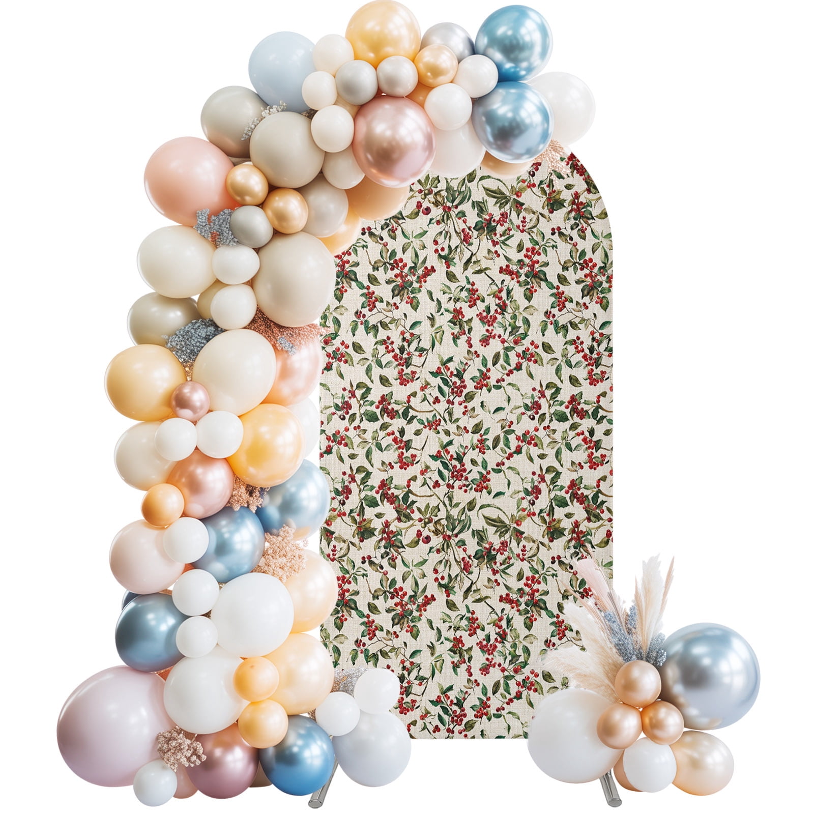 Christmas Berry Arch Backdrop Cover 6x2.6 Ft, Spandex Wedding Arch ...