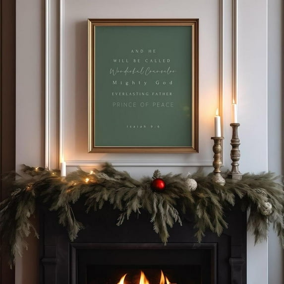 Christmas Bible Verse Wall Art Christian Poster Holiday Faith Based ...