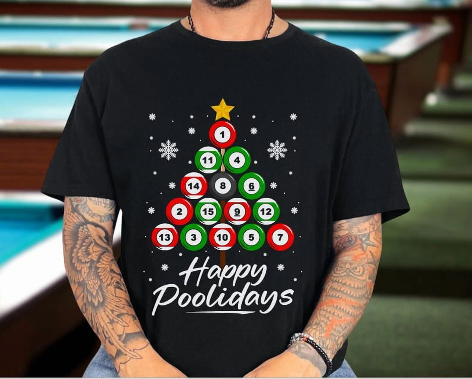 Christmas Billiards Shirt, Funny Pool Player Gift, Santa Snooker T ...