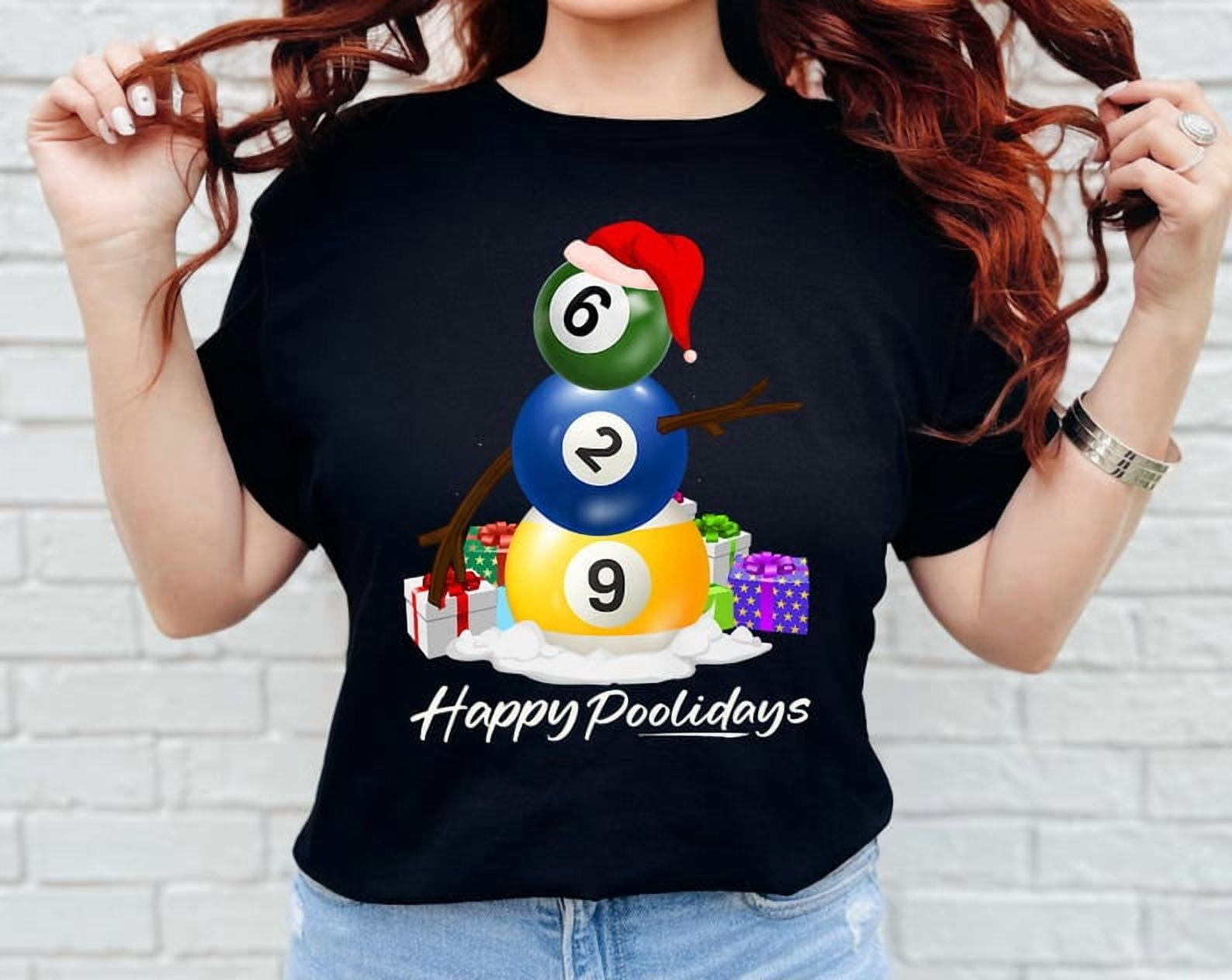 Christmas Billiards Shirt, Funny Pool Player Gift, Santa Snooker T ...