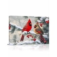 Christmas Birds Canvas Print Wall Art Framed Canvas Art Wall Decor Pine ...