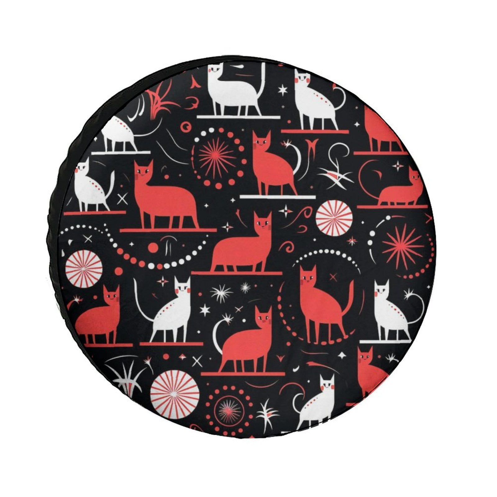 Christmas Black Cat Heavy Duty Spare Tire Cover Cat Lady Pet Lover ...