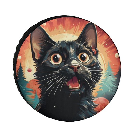 Christmas Black Cat Heavy Duty Spare Tire Cover Cat Lover Gifts for ...